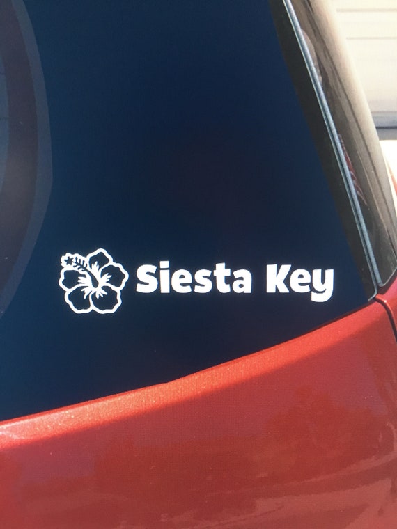 Siesta Key Car Window Decal Siesta Key FL Vinyl Sticker | Etsy