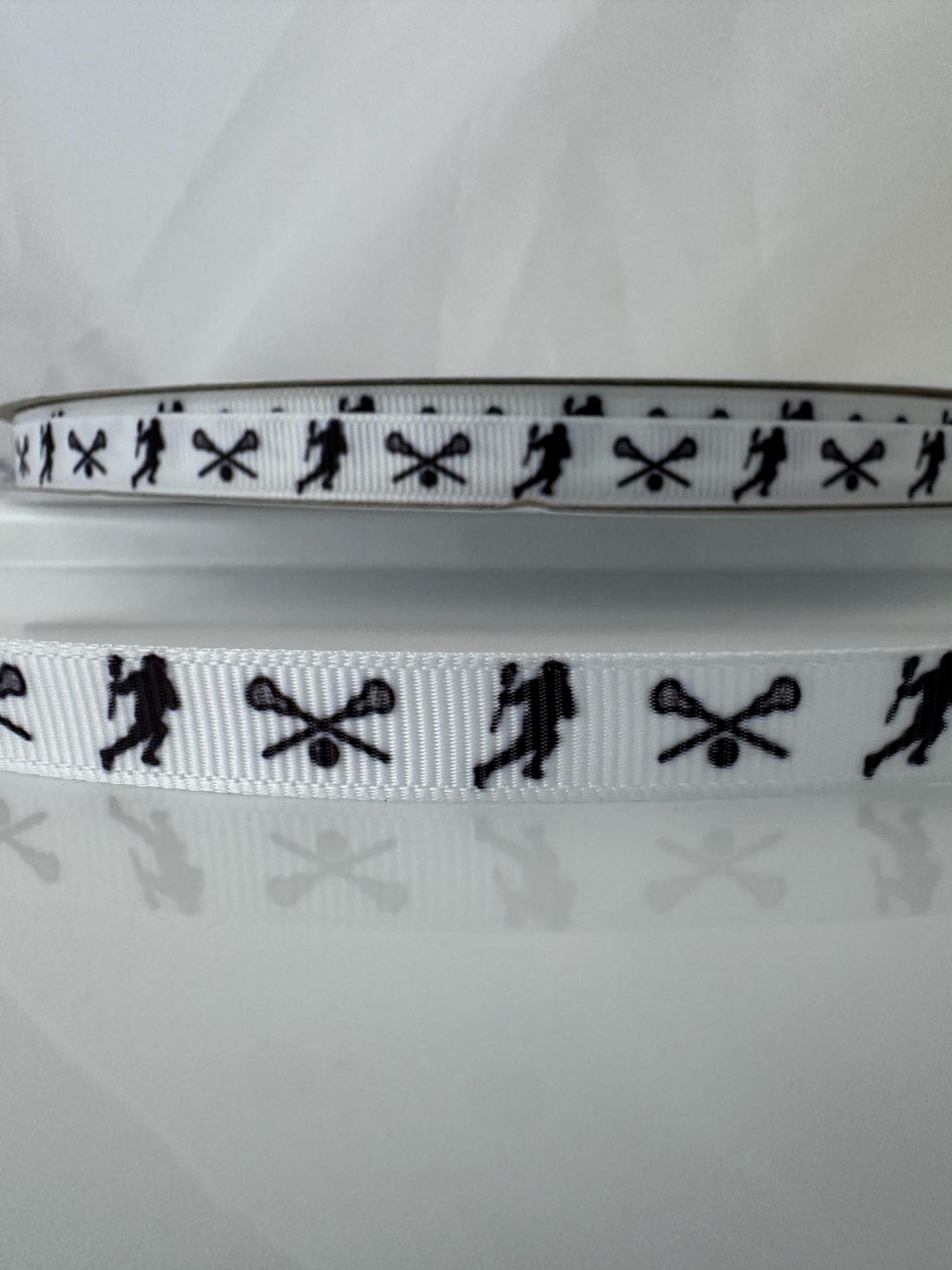 Lacrosse Ribbon Boys in Black and White, 3/8" Grosgrain Ribbon - Etsy