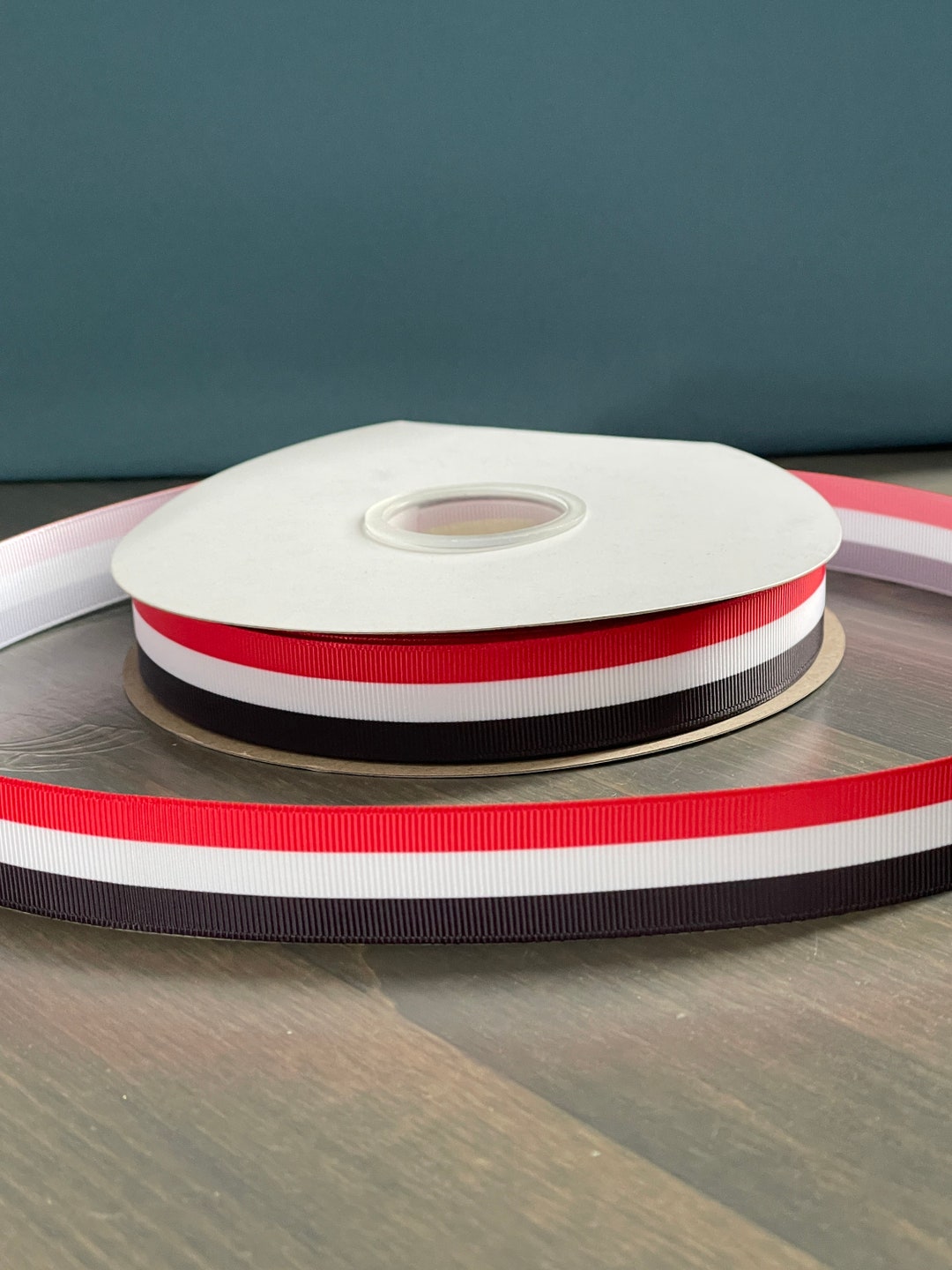 Red White and Black Ribbon 7/8 Grosgrain Ribbon Red - Etsy