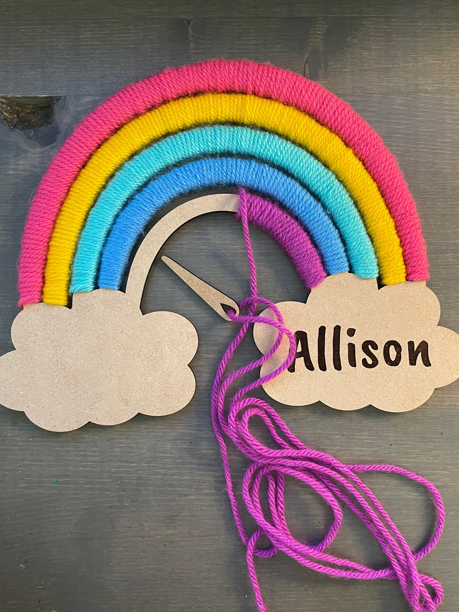 Rainbow Craft Kit Rainbow Yarn Diy Kit Rainbow Craft - Etsy