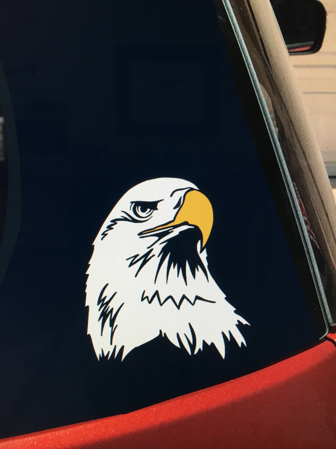 Eagle Vinyl Car Window Decal, Bald Eagle Sticker - Etsy