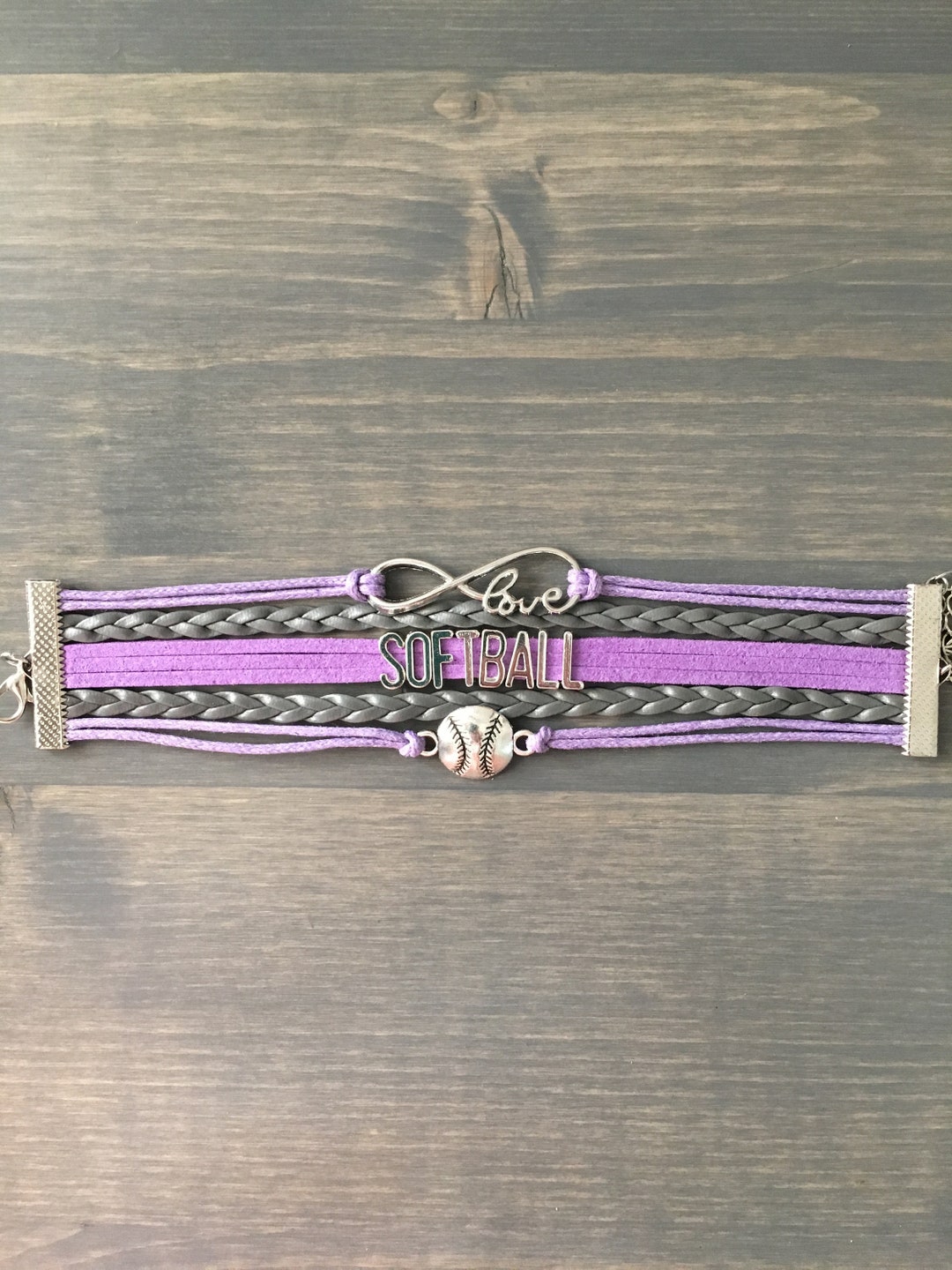 Softball Infinity Bracelet Team Mom Softball Coach Gift - Etsy