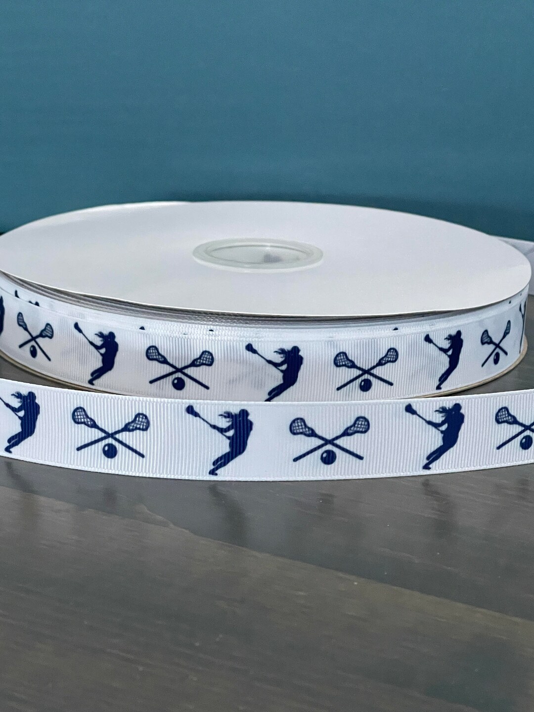 Lacrosse Ribbon in Navy Blue, 7/8" Grosgrain Ribbon - Etsy