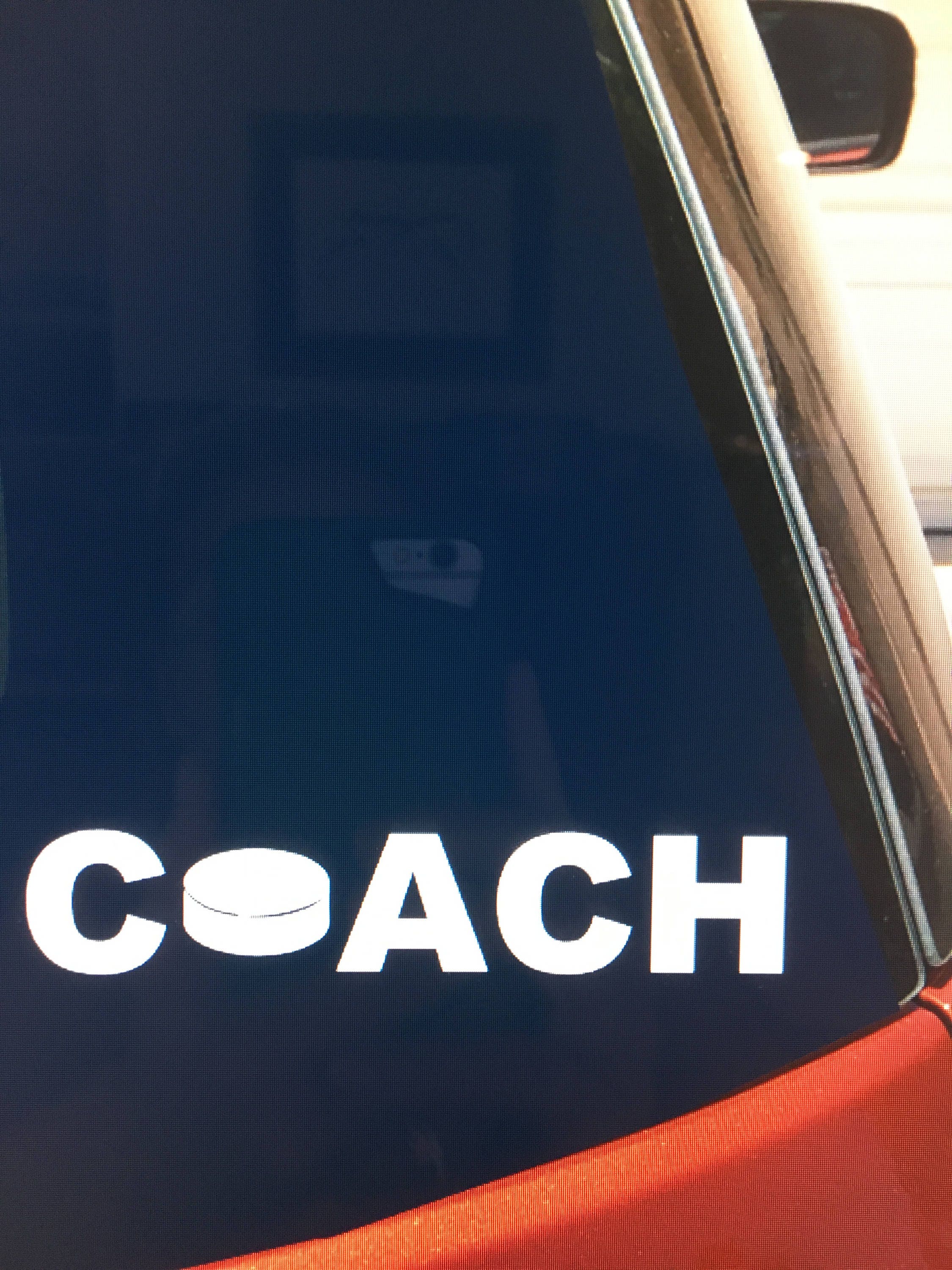 Hockey coach vinyl car window sticker hockey decal coach | Etsy