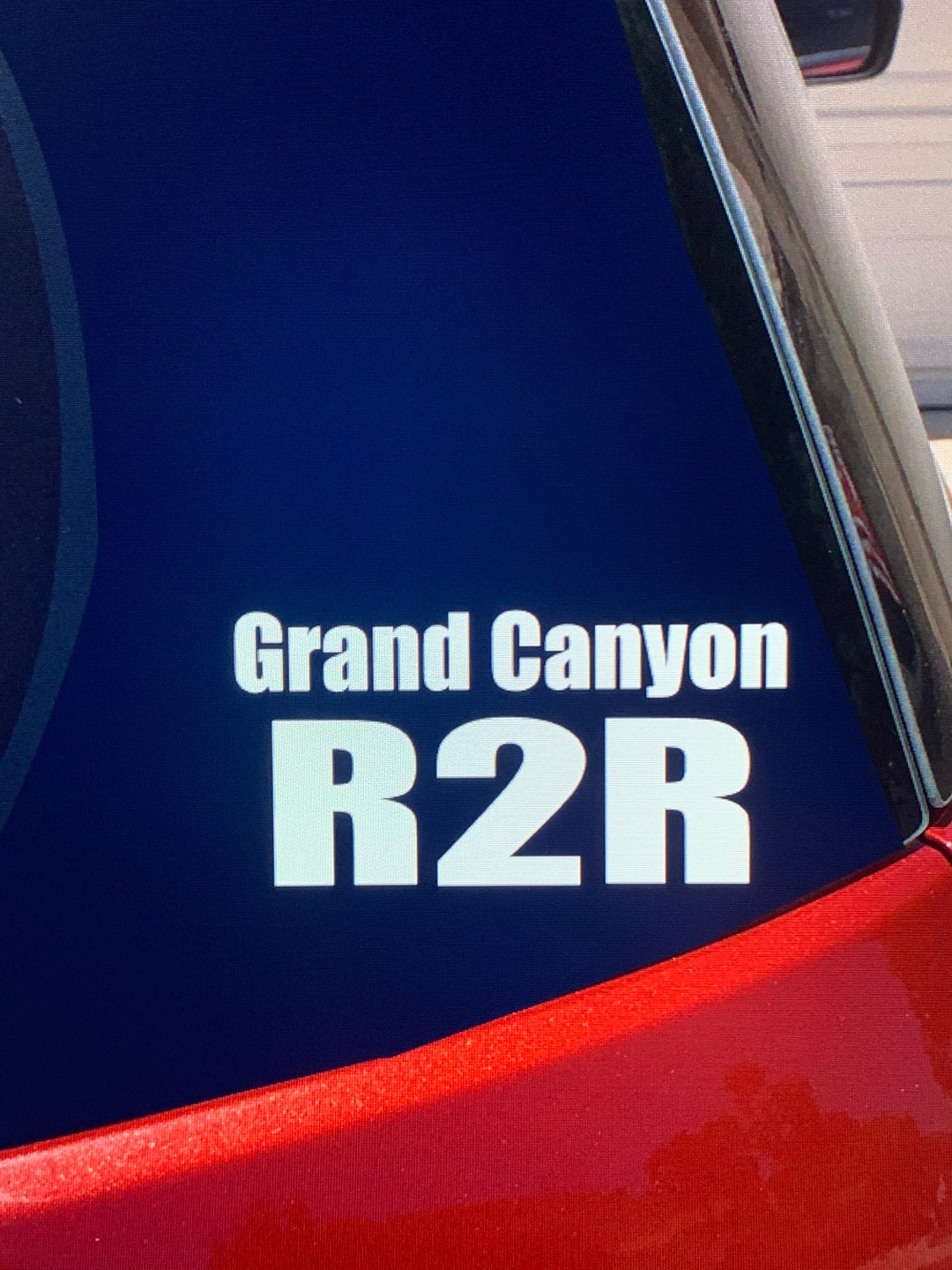 Rim to Rim Vinyl Car Window Sticker, R2R2R Decal, Grand Canyon Hike ...