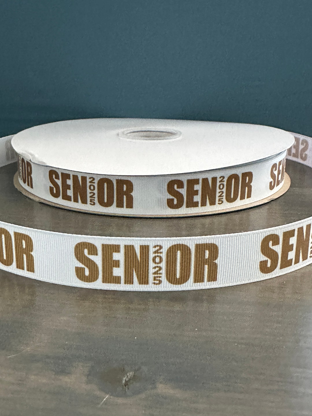 2025 Senior Ribbon in Gold, Senior Class of 2025 Ribbon, 7/8" Grosgrain ...
