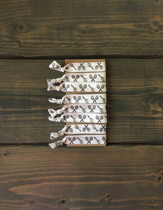 Tennis hair tie tennis racket and tennis ball elastic hair | Etsy