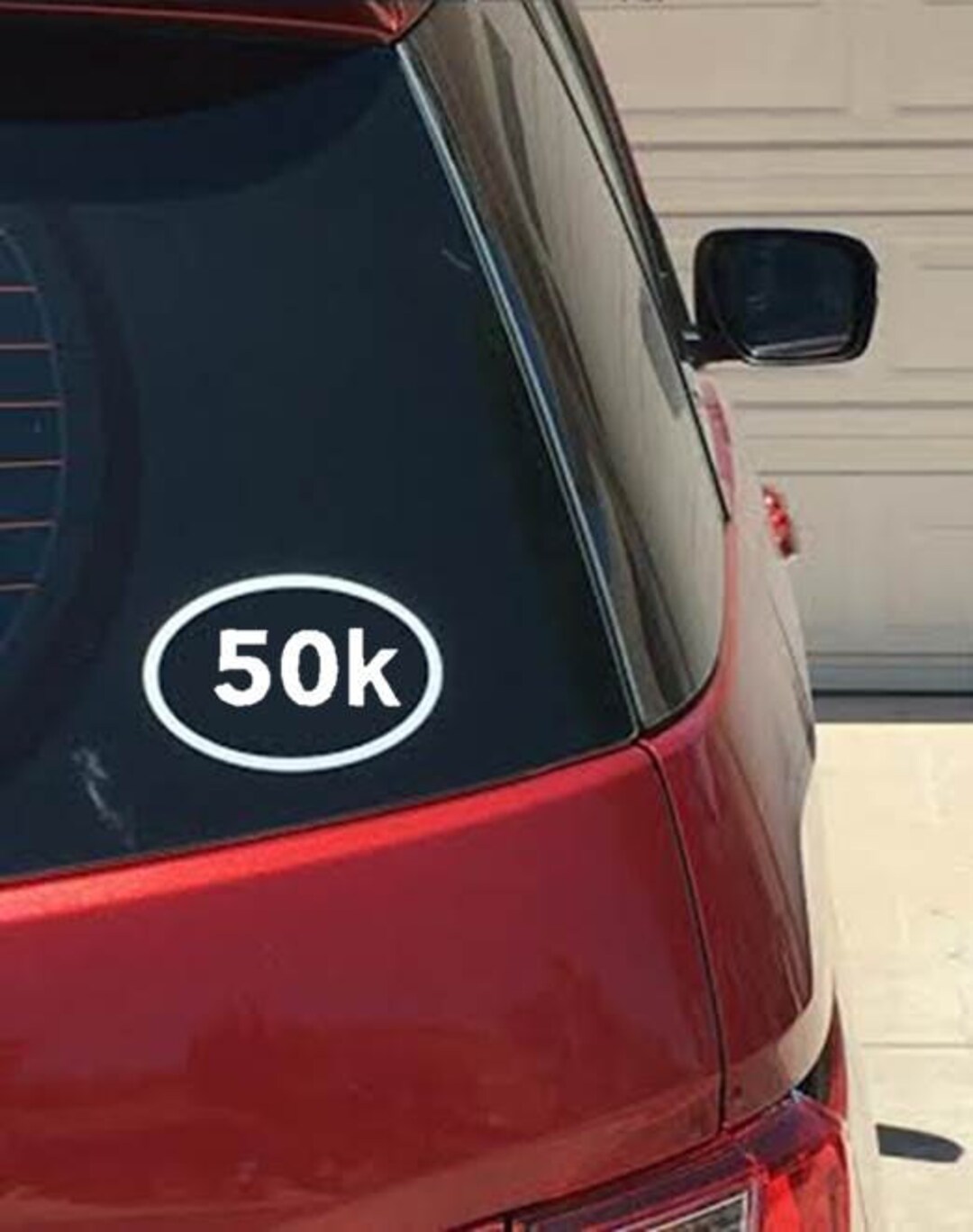 50k Race Vinyl Car Window Decal, Ultra Runner, Distance Runner, 50k ...