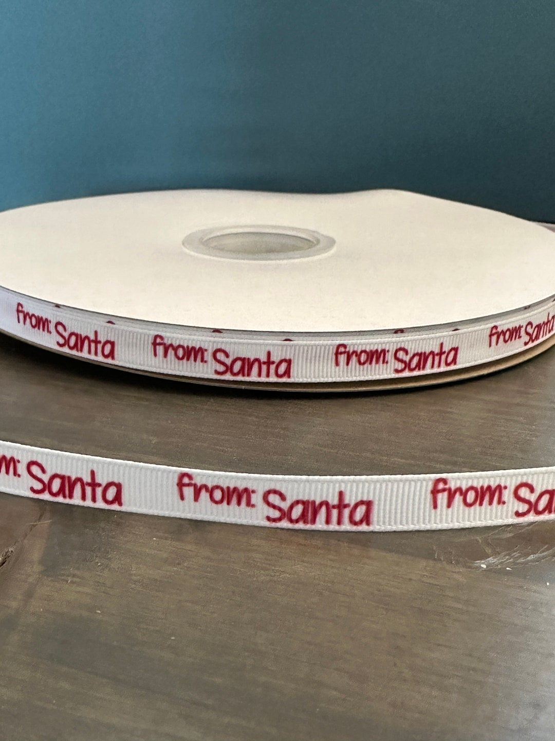 From Santa Ribbon, 3/8" Grosgrain Ribbon, Christmas Ribbon Great for ...
