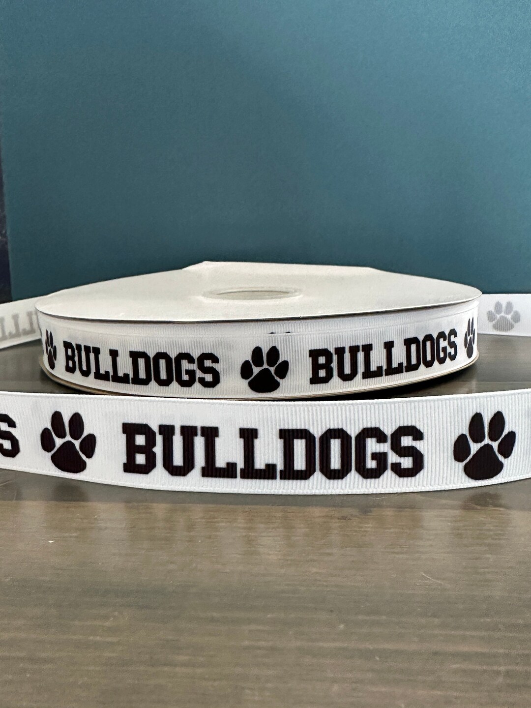 Bulldogs Ribbon, 7/8” Grosgrain Ribbon, School Mascot Ribbon, Ribbon ...