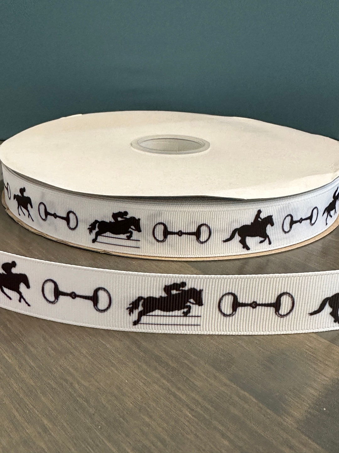 Equestrian Ribbon, 7/8" Grosgrain Ribbon, Horse Rider Ribbon - Etsy