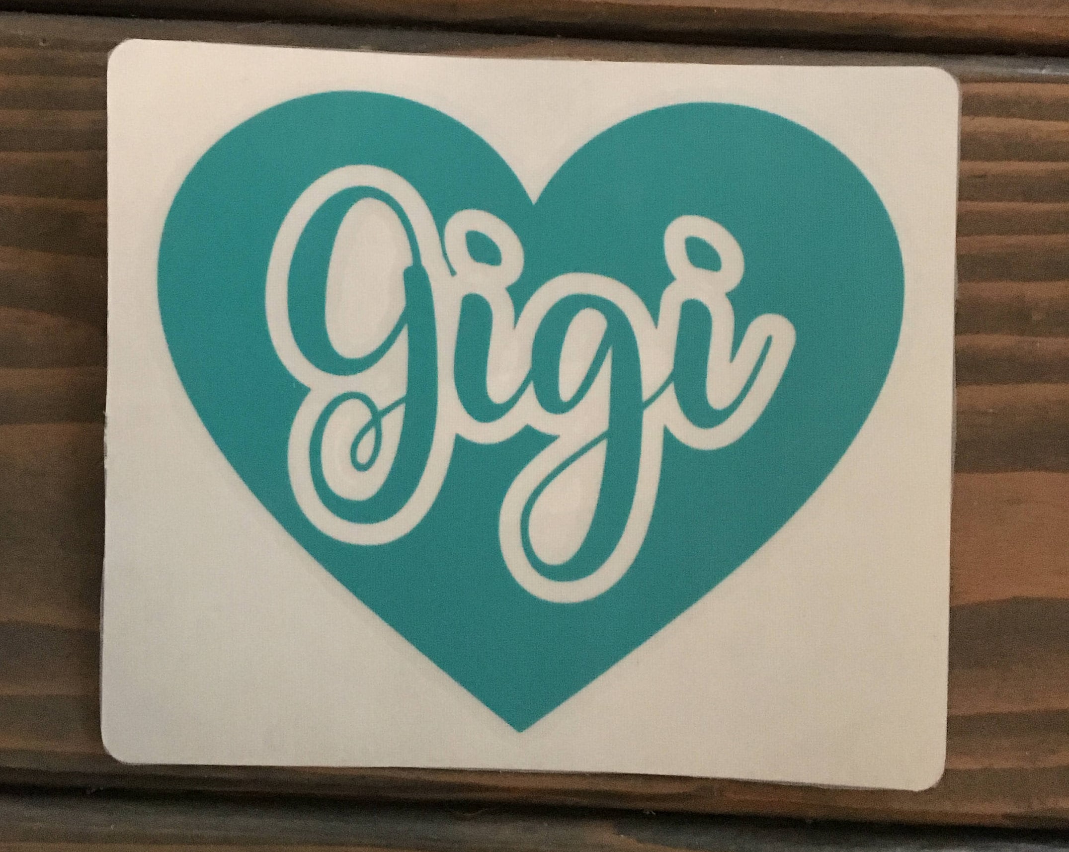 Gigi Vinyl Car Window Decal, Gigi Sticker, Grandparent Gift, I Love My ...