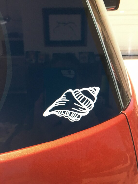 Seashell Vinyl Car Window Sticker Seashell Decal | Etsy