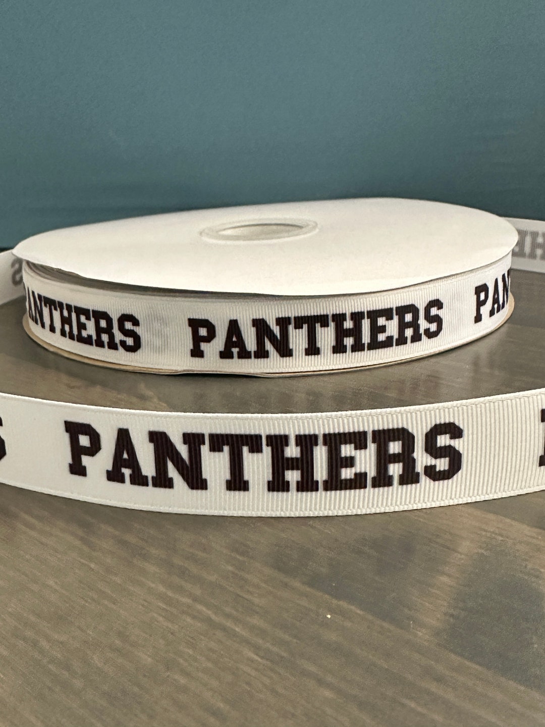 Panthers Ribbon, 7/8" Grosgrain Ribbon, 7/8" Ribbon That is Great for ...