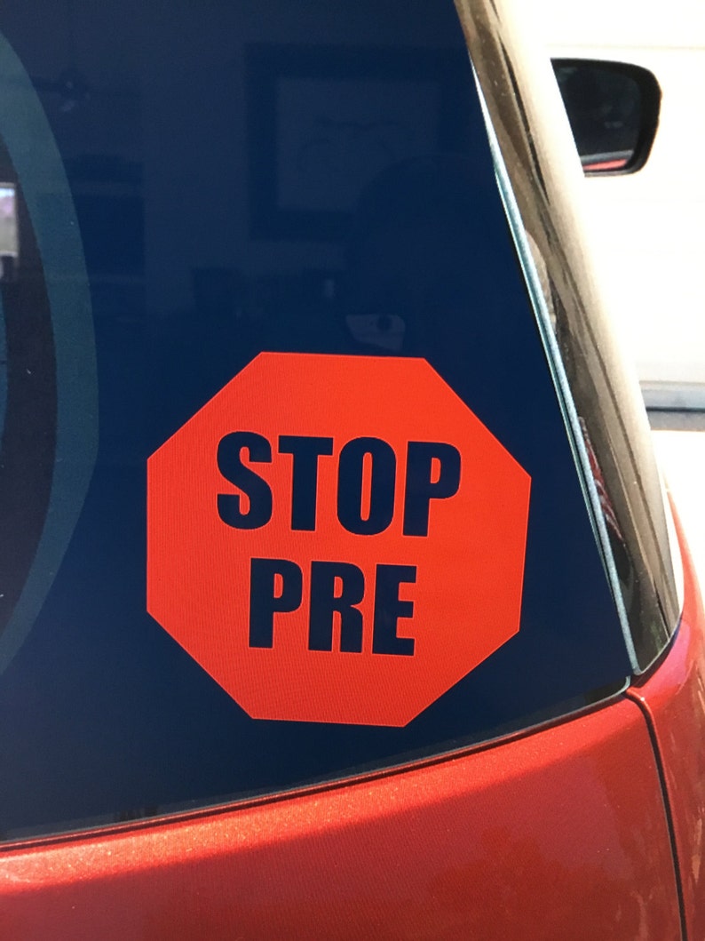 Steve Prefontaine Vinyl Car Window Sticker STOP PRE - Etsy