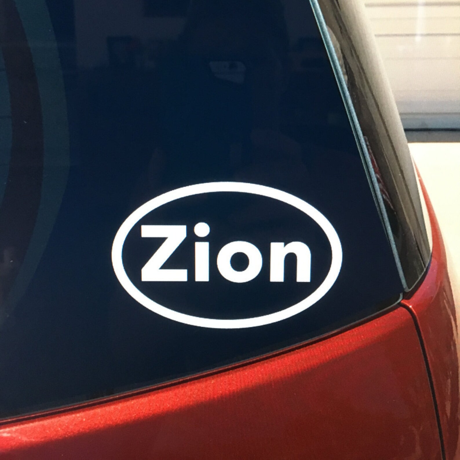 Zion Vinyl Car Window Sticker, Zion Decal - Etsy