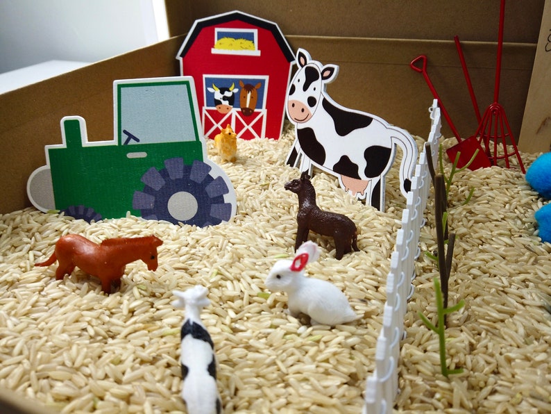 Farm Animal Sensory Bin | Sensory Kit Filler | Montessori Play ...