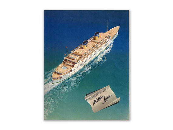 SS Lurline Matson Lines Cruise Ship Ephemera Passenger - Etsy