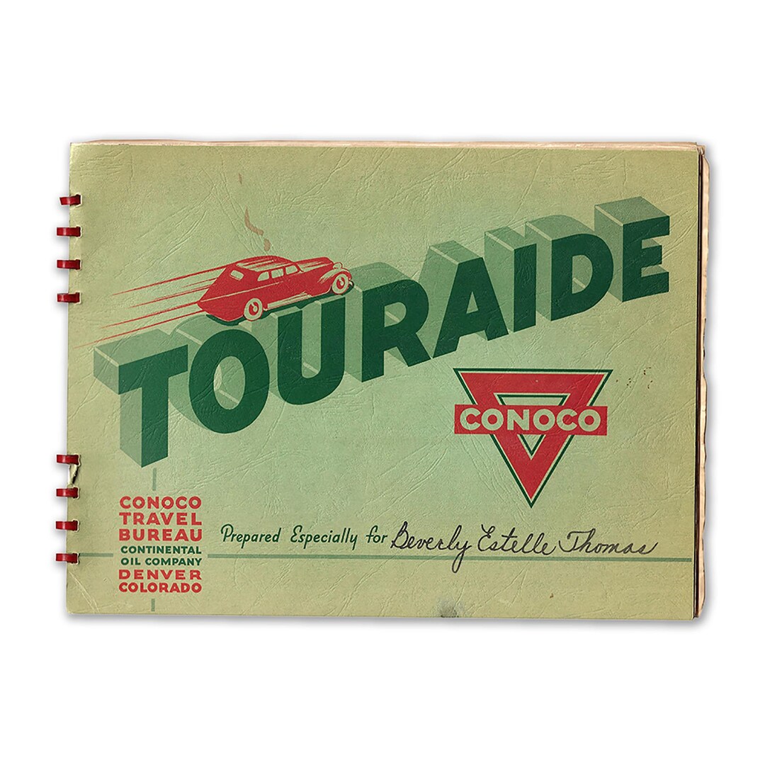 Conoco Touraide Road Map, Vintage Travel Map, Travel Guide, Conoco ...