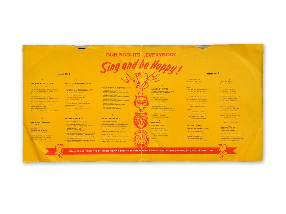 Akela Record Album, Cub Scouts, BSA, Vintage Records, Children's ...