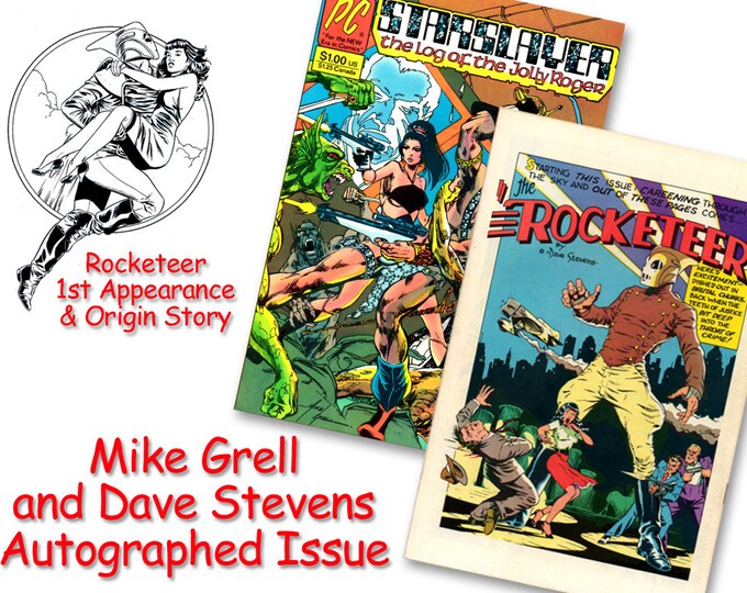 Signed Collectible, Starslayer, Rocketeer, Signed Comic, Mike Grell ...