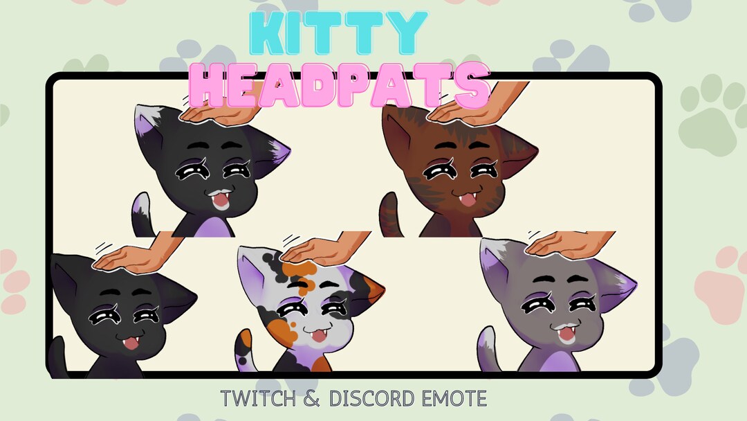 Kitty Headpat Emote Pack - Etsy