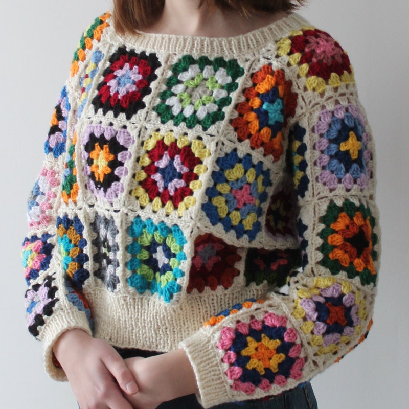 Granny Square Sweater - Etsy