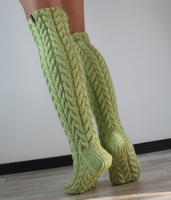 Long Socks Knit Knee High Socks Women Cable Knit Socks - Etsy