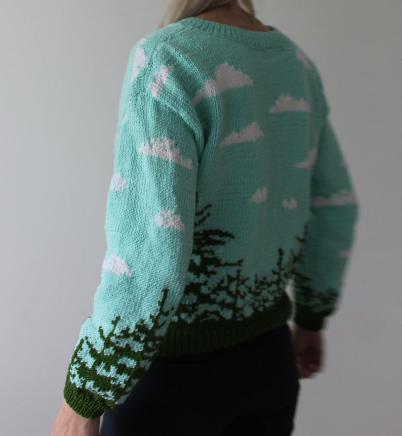 Clouds sweater Cottagecore sweater Nature sweater for women | Etsy