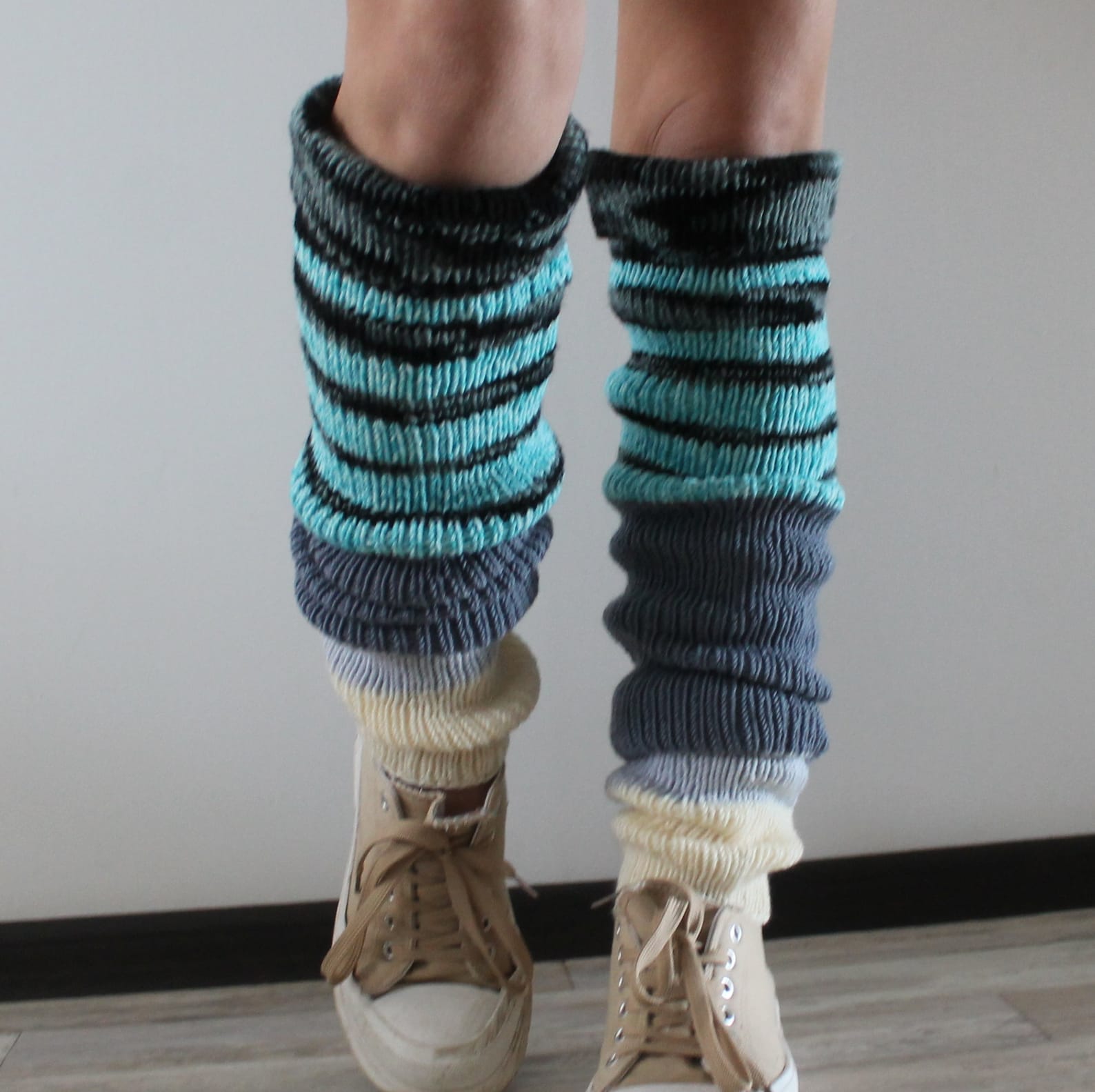 Thigh High Leg Warmers Knitted Boot Cuffs Handmade Leg Warmers for ...