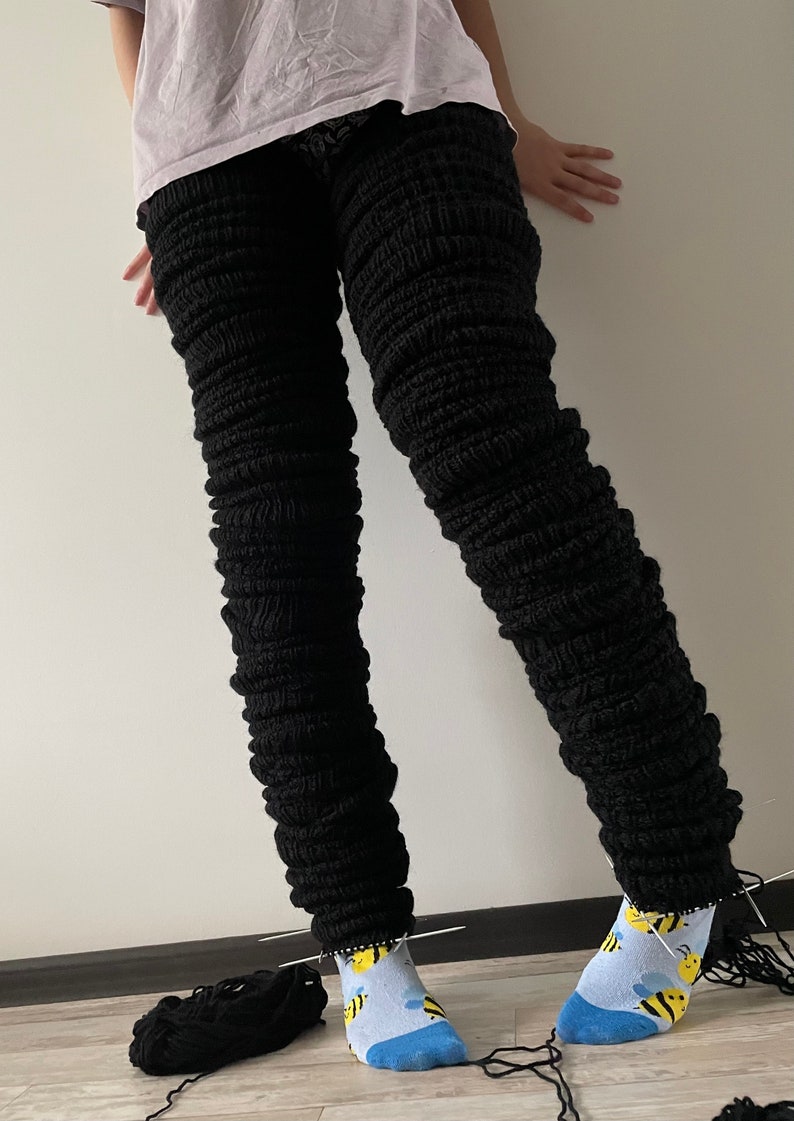 Thigh High Socks Hand Knit Extra Long Socks Handmade Chunky Slouch ...