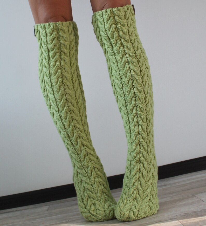 Long Socks Knit Knee High Socks Women Cable Knit Socks - Etsy