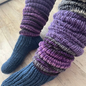 Thigh High Socks Hand Knit Extra Long Socks Handmade Chunky Slouch ...
