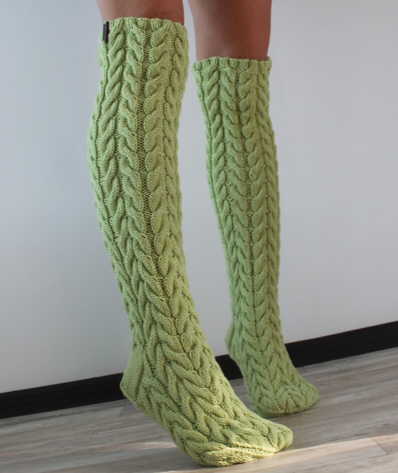 Long Socks Knit Knee High Socks Women Cable Knit Socks - Etsy