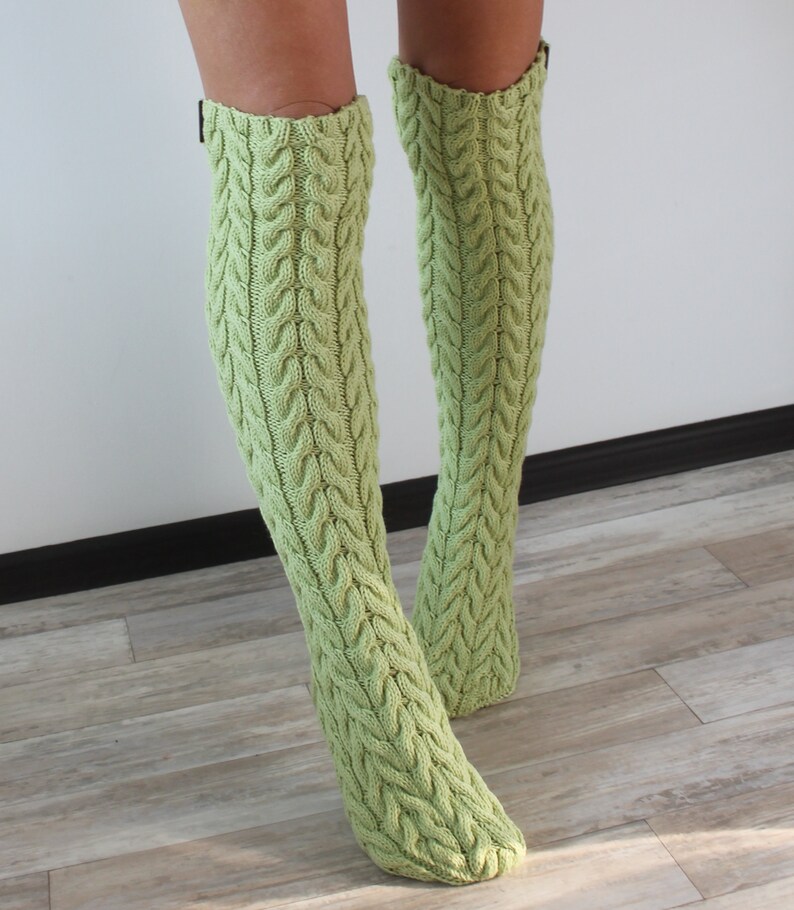 Long Socks Knit Knee High Socks Women Cable Knit Socks - Etsy
