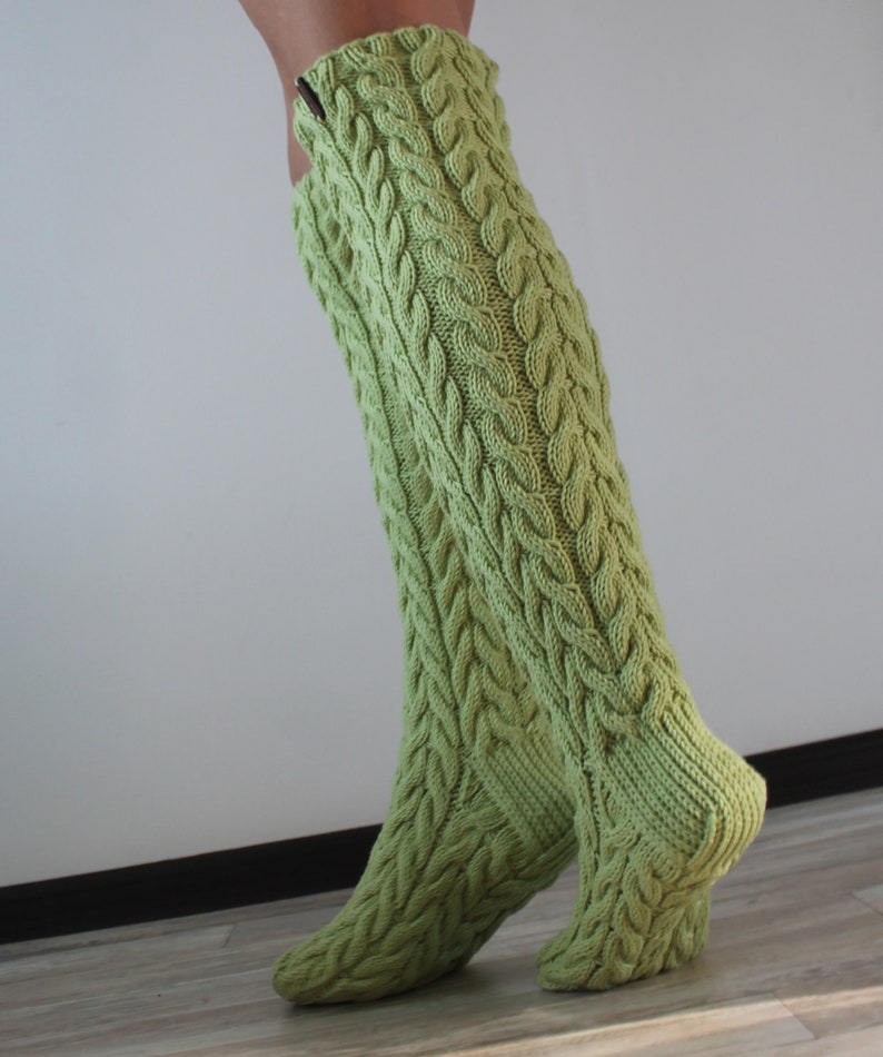 Long Socks Knit Knee High Socks Women Cable Knit Socks - Etsy