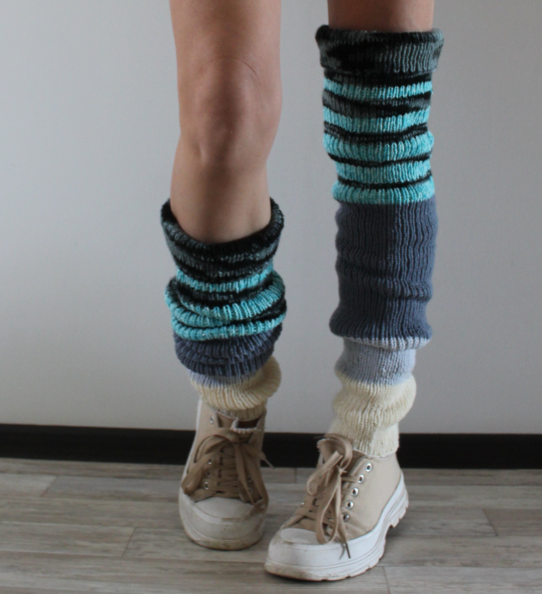 Thigh High Leg Warmers Knitted Boot Cuffs Handmade Leg Warmers for ...