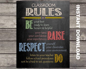 Cafeteria Lunchroom Rules Expectations Sign Poster School | Etsy