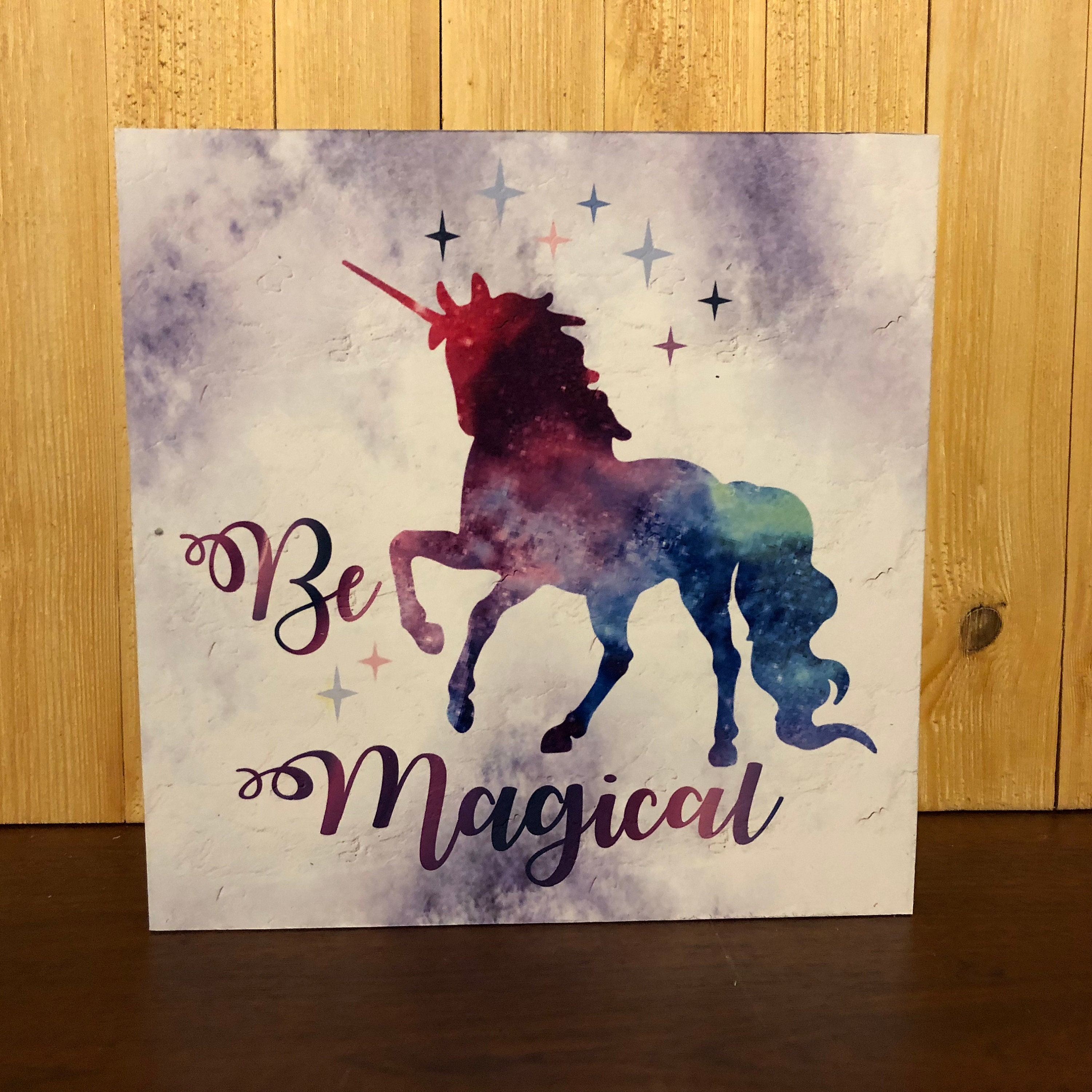 Wood Unicorn Sign Be Magical Unicorn Wood Sign or Shelf | Etsy UK