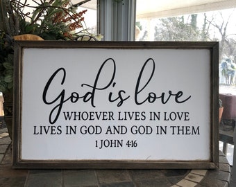 God is Love Sign | Etsy