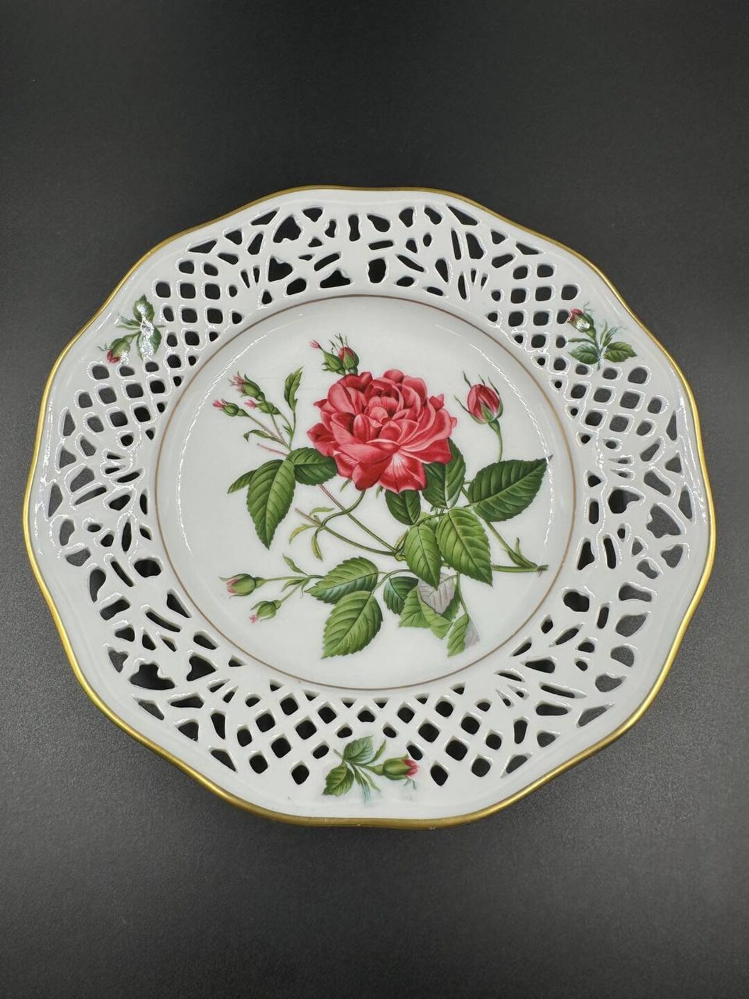 Decorative Slotted Porcelain Plate No. 2. Germany, Schumann - Etsy