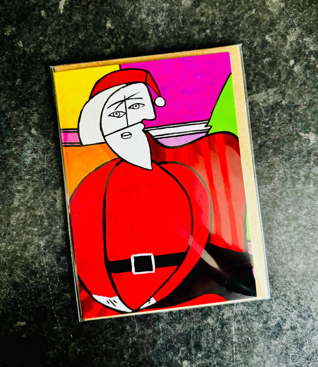 Christmasso Picasso - Pablo Picasso Homage - Christmas Card 5"x7" - Etsy UK