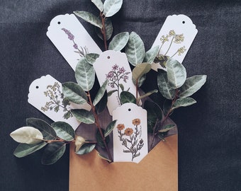 100 Perforated Hang Tags Small Bracket Kraft Price Tags