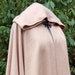 Short Fleece Cloak, Camel Tan Full Circle Cloak Cape With Hood - Etsy