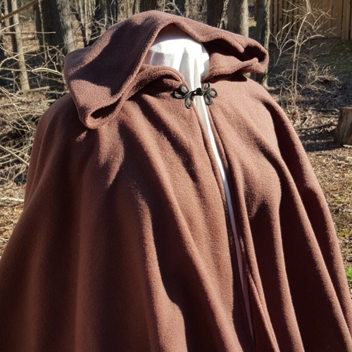 Short Fleece Cloak Camel Tan Full Circle Cloak Cape With Hood - Etsy