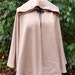 Short Fleece Cloak Camel Tan Full Circle Cloak Cape with | Etsy