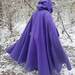 Purple Long Winter Cloak Full Circle Fleece Medieval - Etsy