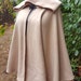 Short Fleece Cloak, Camel Tan Full Circle Cloak Cape With Hood - Etsy