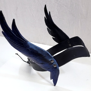 Leather Winged Raven Crown, Leather Crown, Medieval Fantasy Steampunk ...