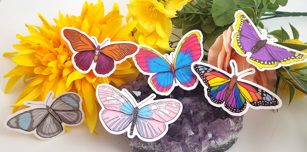 LGBT Pride Butterfly Vinyl Sticker, Multiple Designs, Your Choice of ...